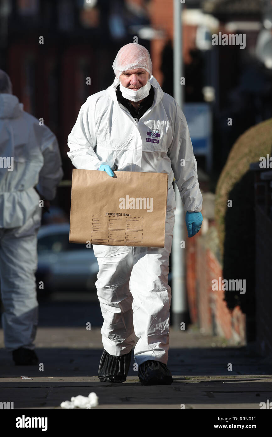 The scene near Milan Road, Harehills, Leeds, after a murder ...