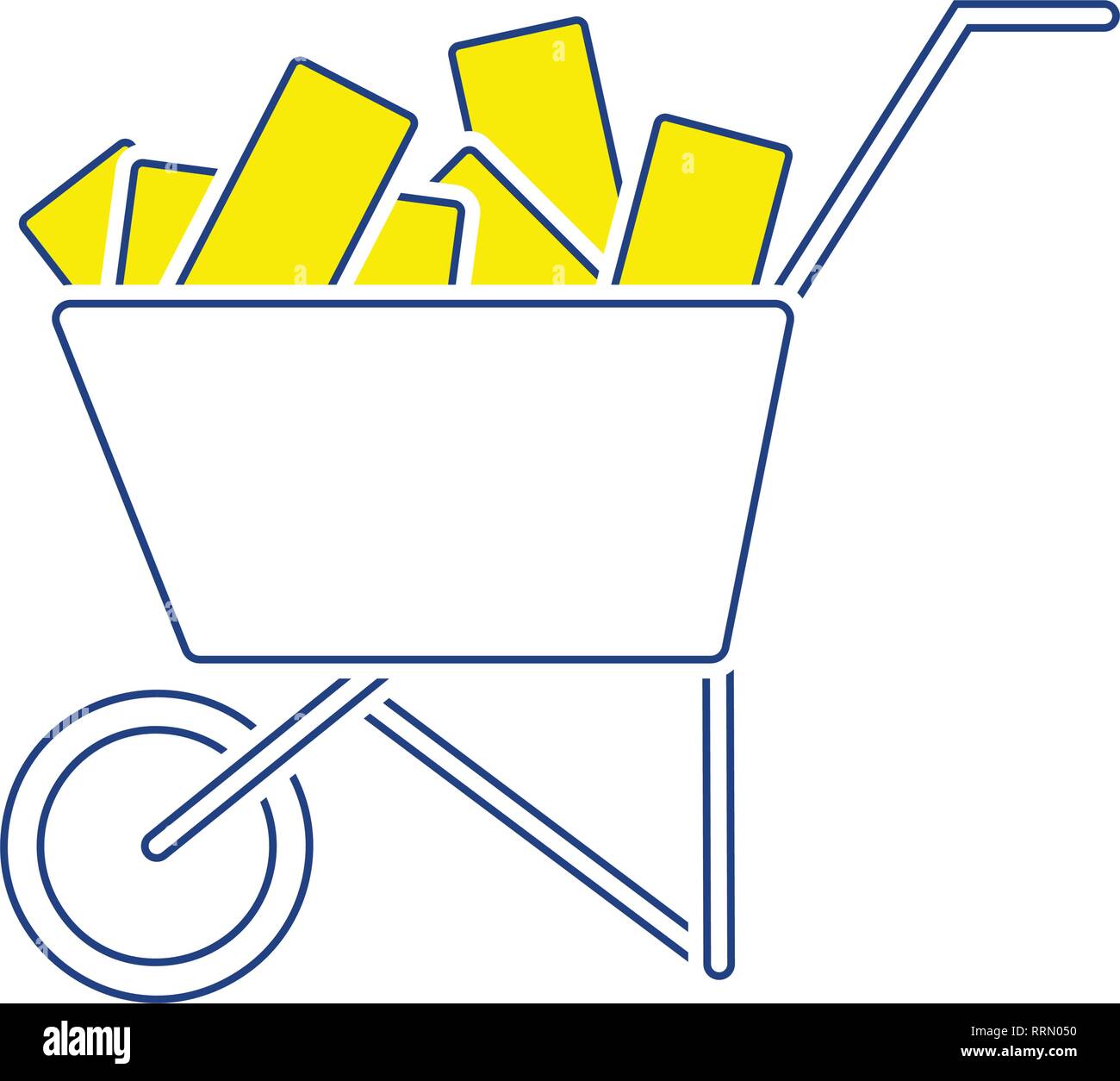 Icon of construction cart . Thin line design. Vector illustration Stock ...
