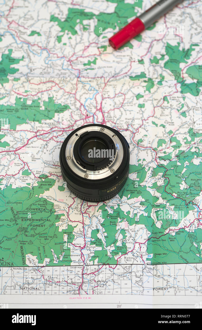 Map of lens hi-res stock photography and images - Alamy