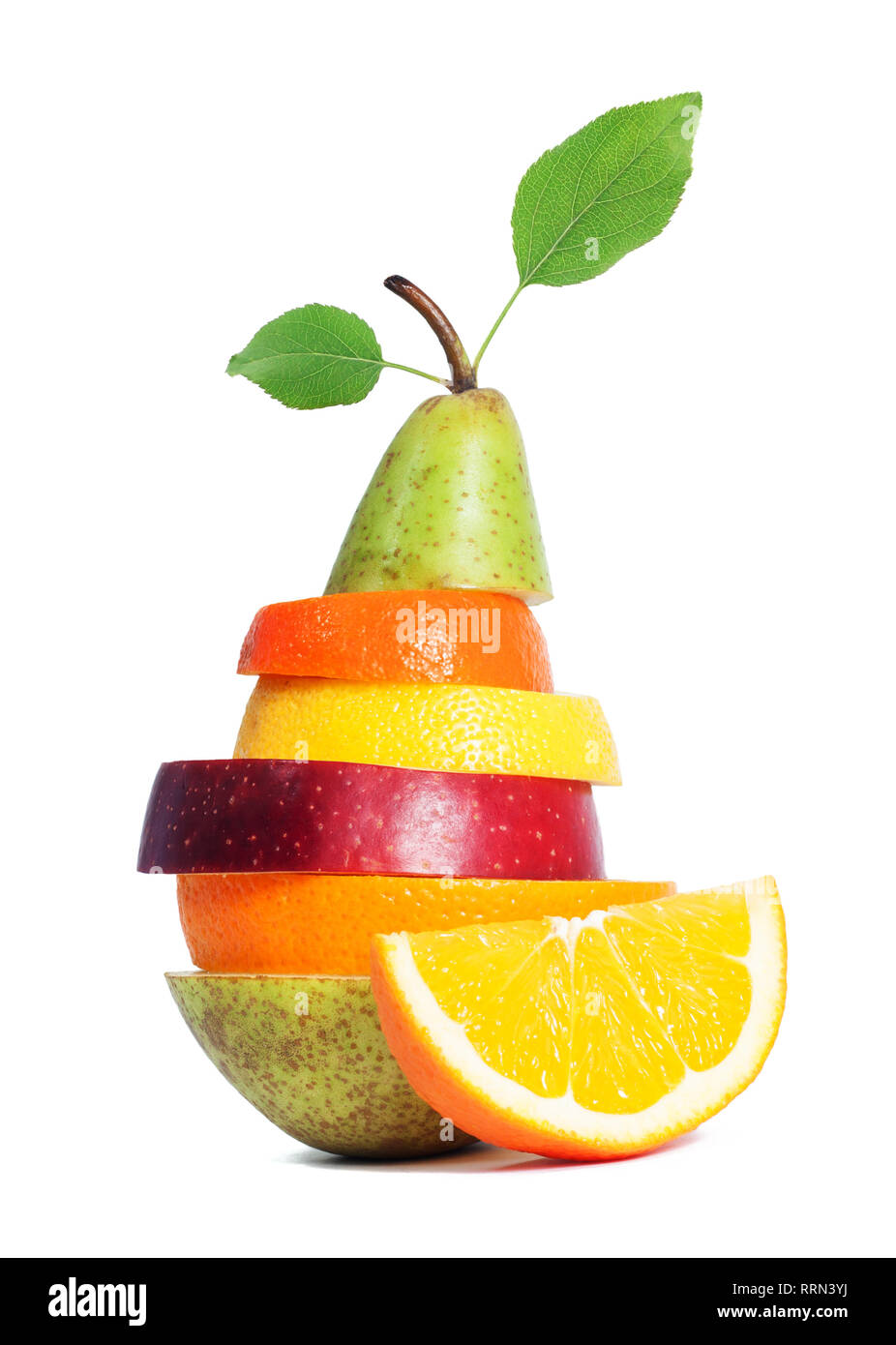 Fresh Mixed Fruit isolated Stock Photo - Alamy