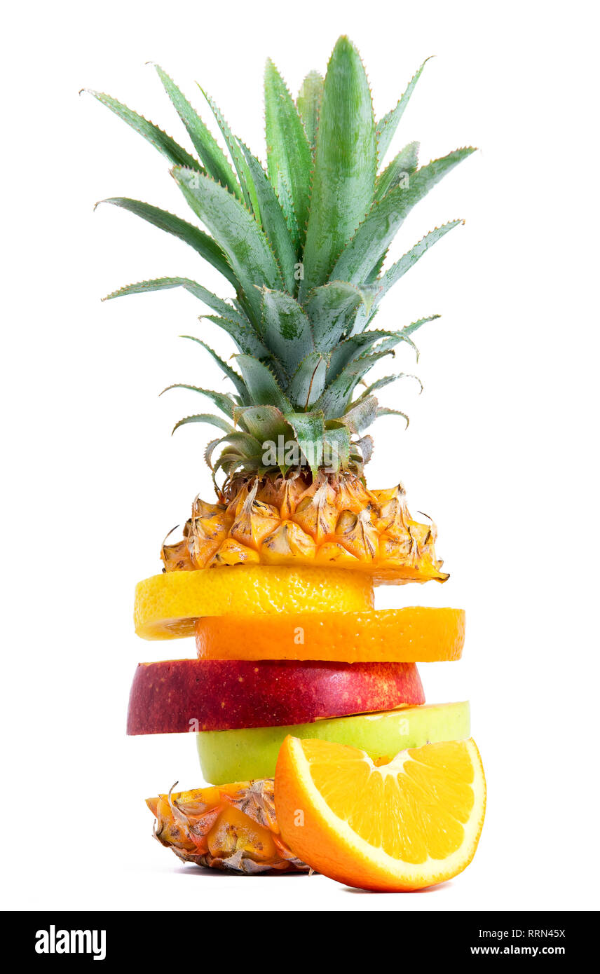 Fresh Tropical Fruit mix Stock Photo - Alamy