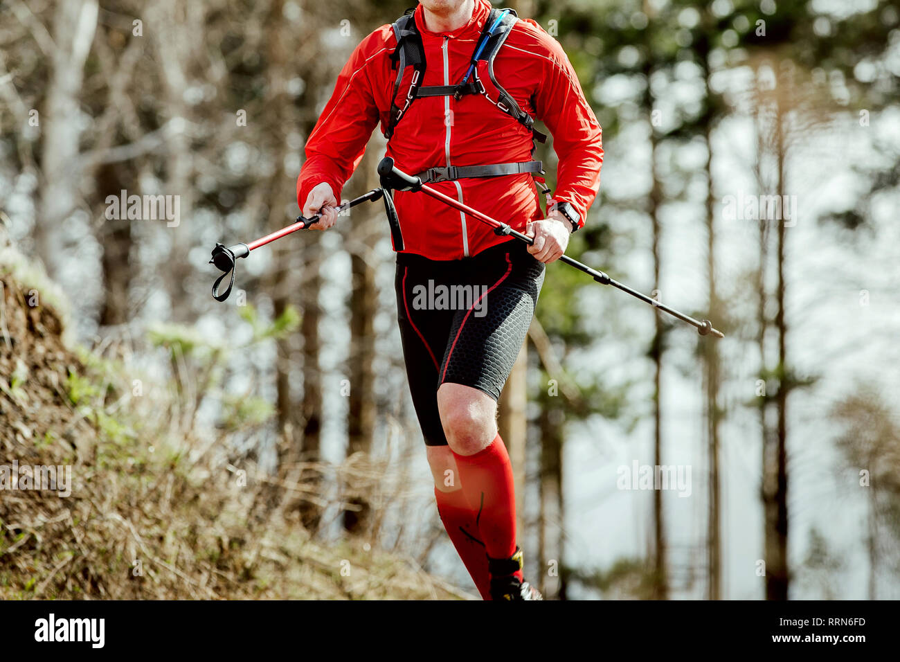 Jogging running trekking man hi-res stock photography and images - Alamy