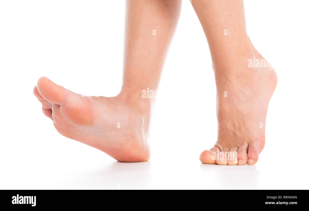 Foot isolate on white Stock Photo - Alamy