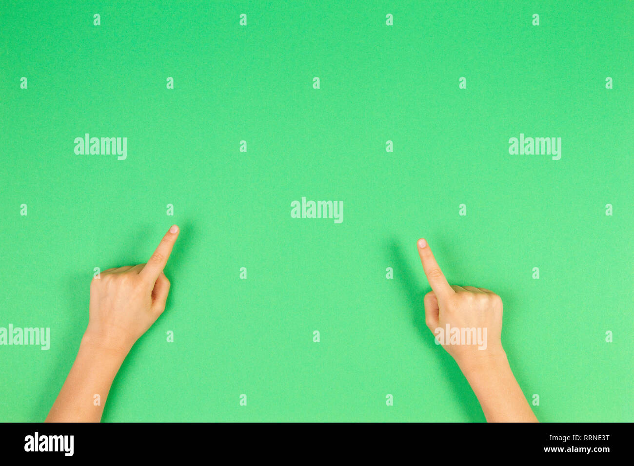 Kid hands pointing fingers hi-res stock photography and images - Alamy