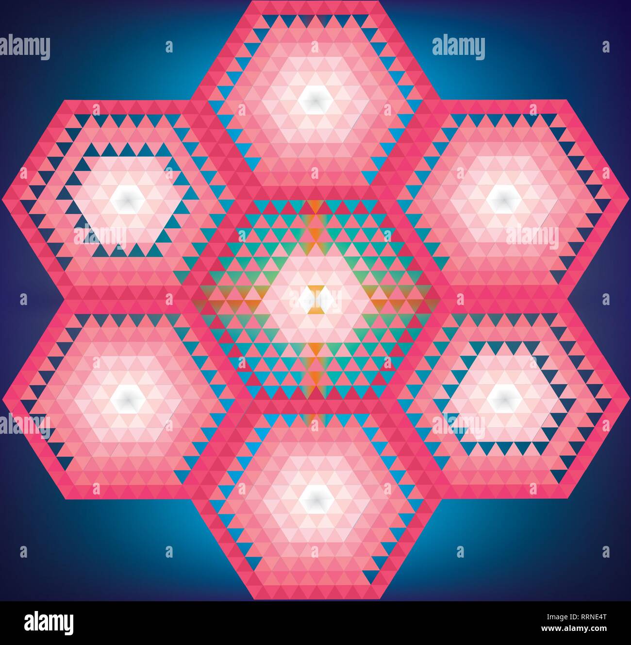Hexagon shapes with bright colors and tones Stock Vector Image & Art ...