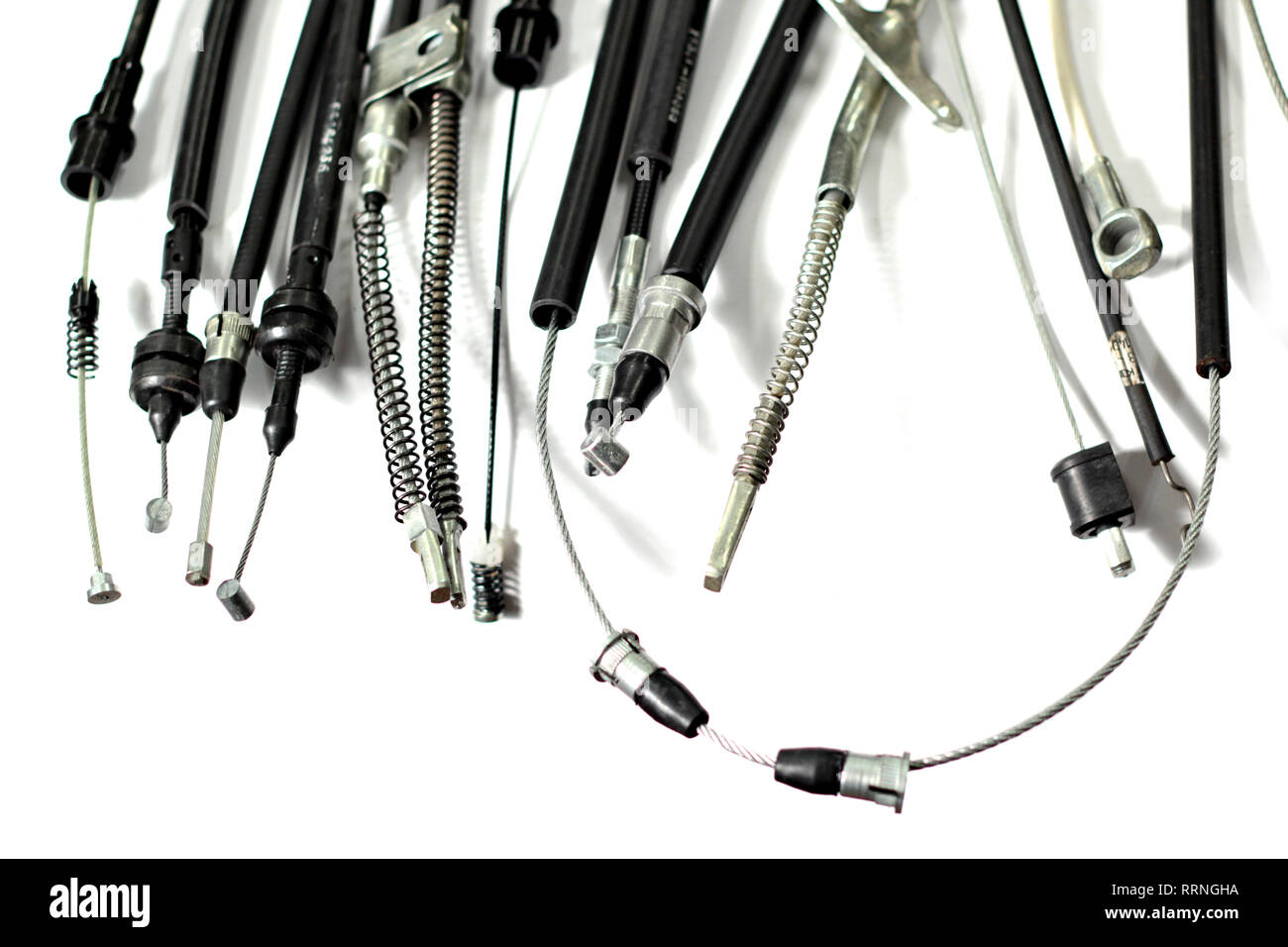 wire parking brake car isolated on white background Stock Photo - Alamy