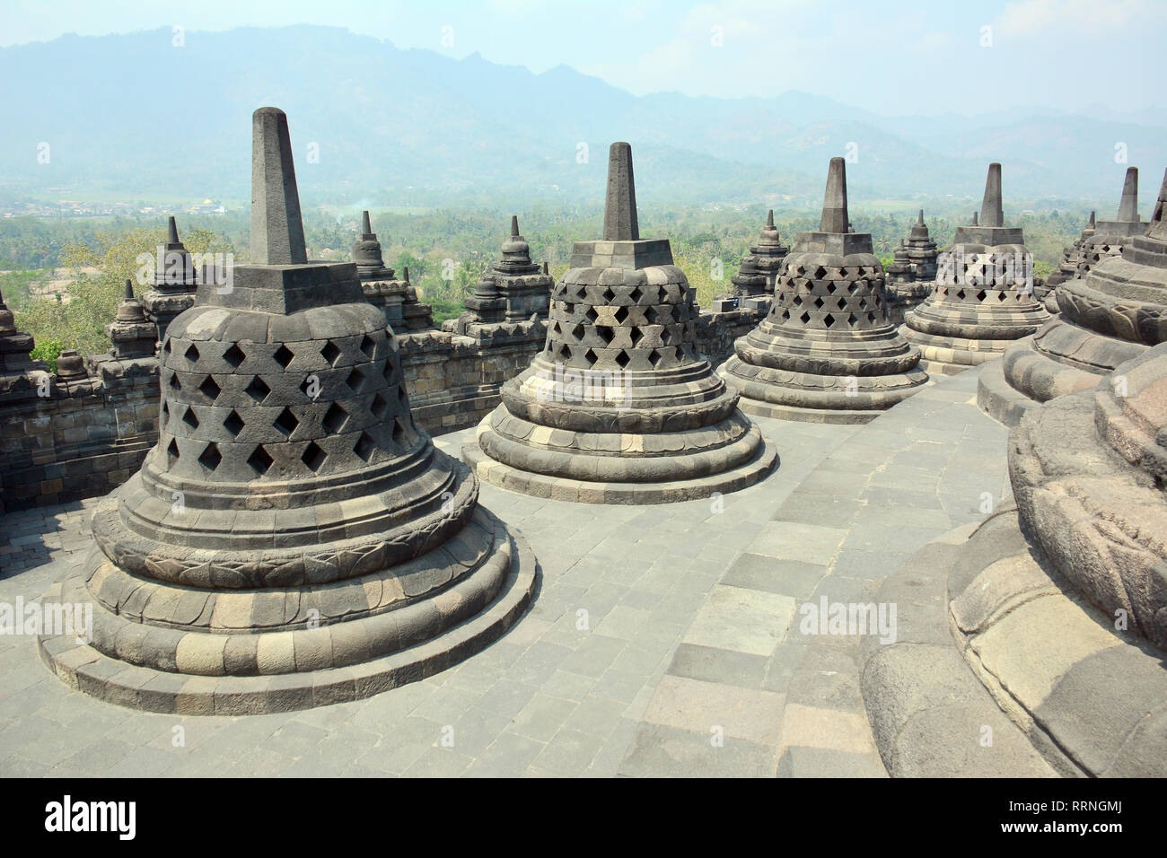 Mahayana Buddhist Temple (9th century), Borobudur, Central Java ...