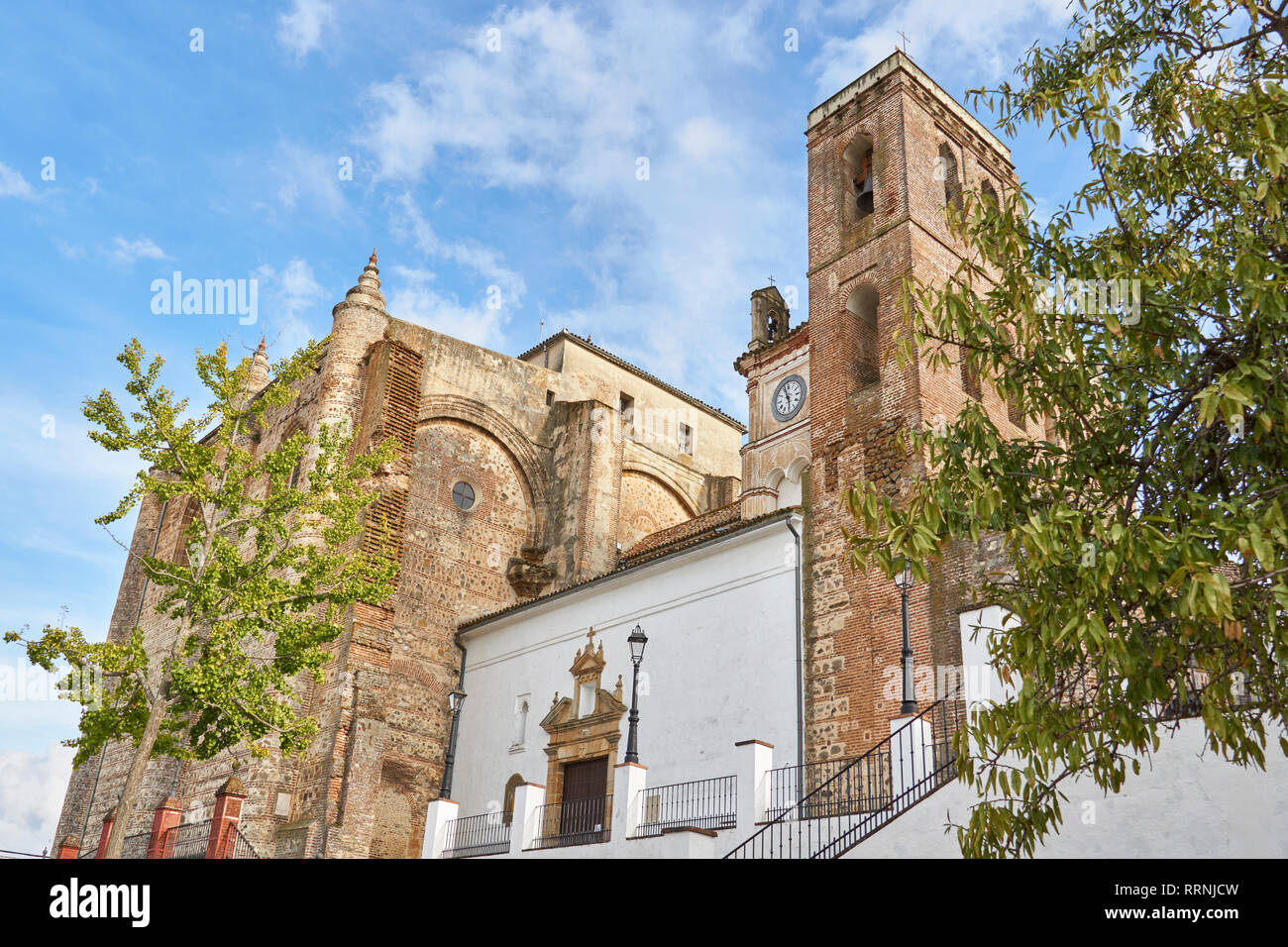 Church castle and fortress of Cazalla de la Sierra, Seville. Andalusia ...