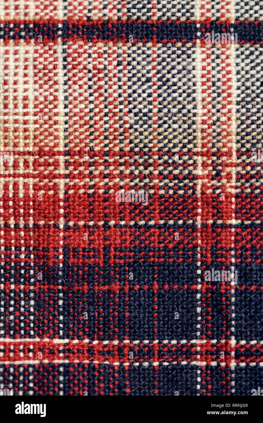 checkered fabric close up for texture or background Stock Photo - Alamy