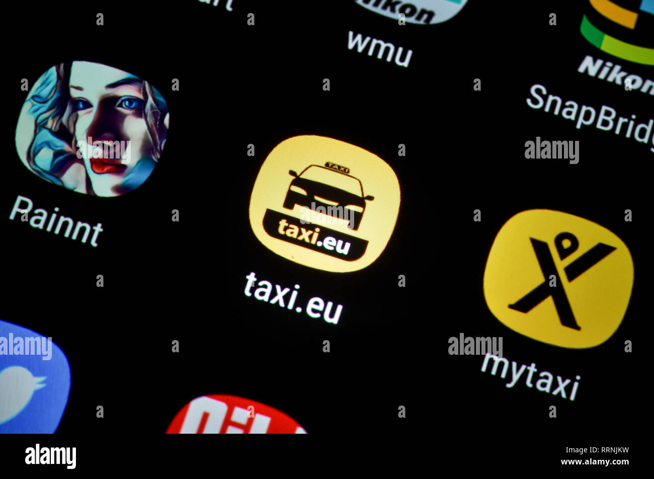 Smartphone, display, ext., taxi.eu, Display, App Stock Photo - Alamy Smartphone, display, ext., taxi.eu, Display, App Stock Photo - Alamy