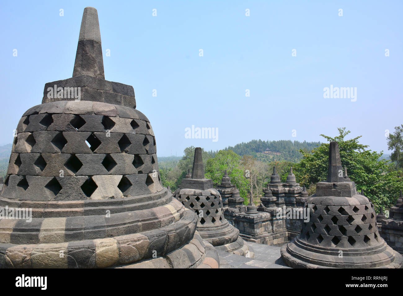 Mahayana Buddhist Temple (9th century), Borobudur, Central Java ...