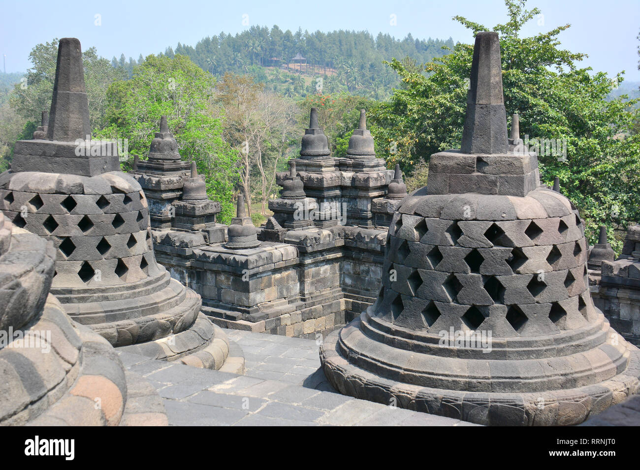 Mahayana Buddhist Temple (9th century), Borobudur, Central Java ...