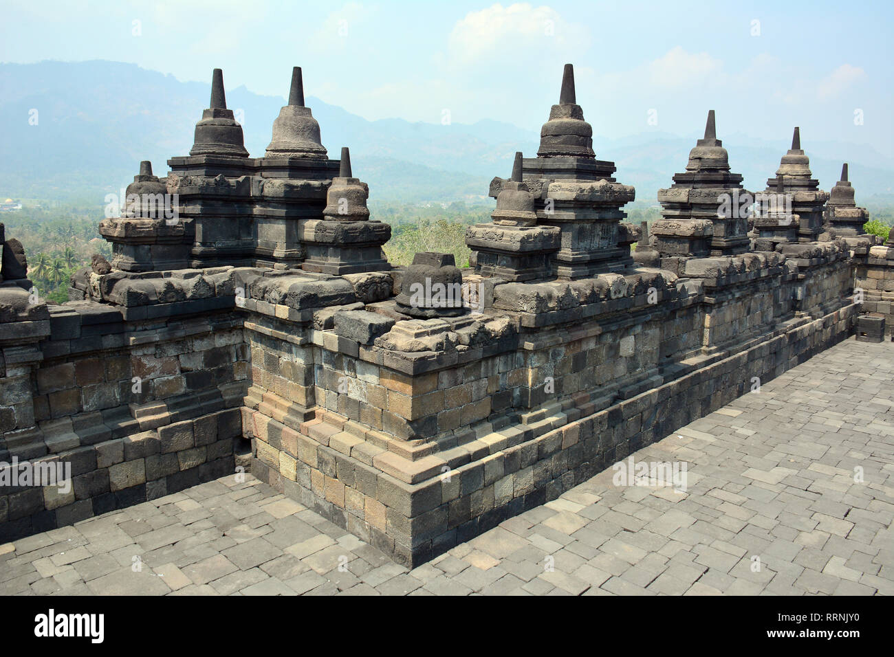 Mahayana Buddhist Temple (9th century), Borobudur, Central Java ...