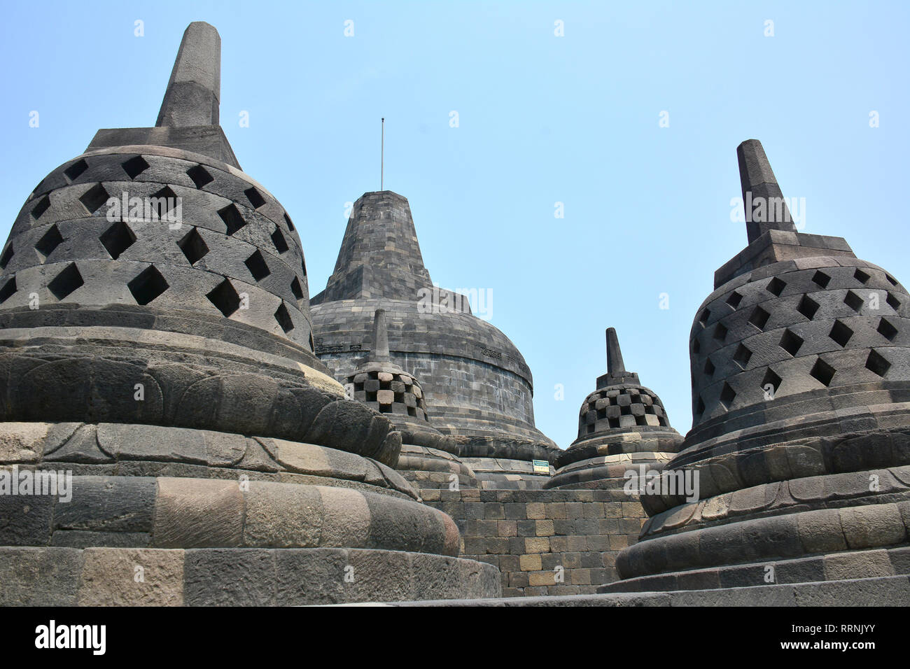 Mahayana Buddhist Temple (9th century), Borobudur, Central Java ...