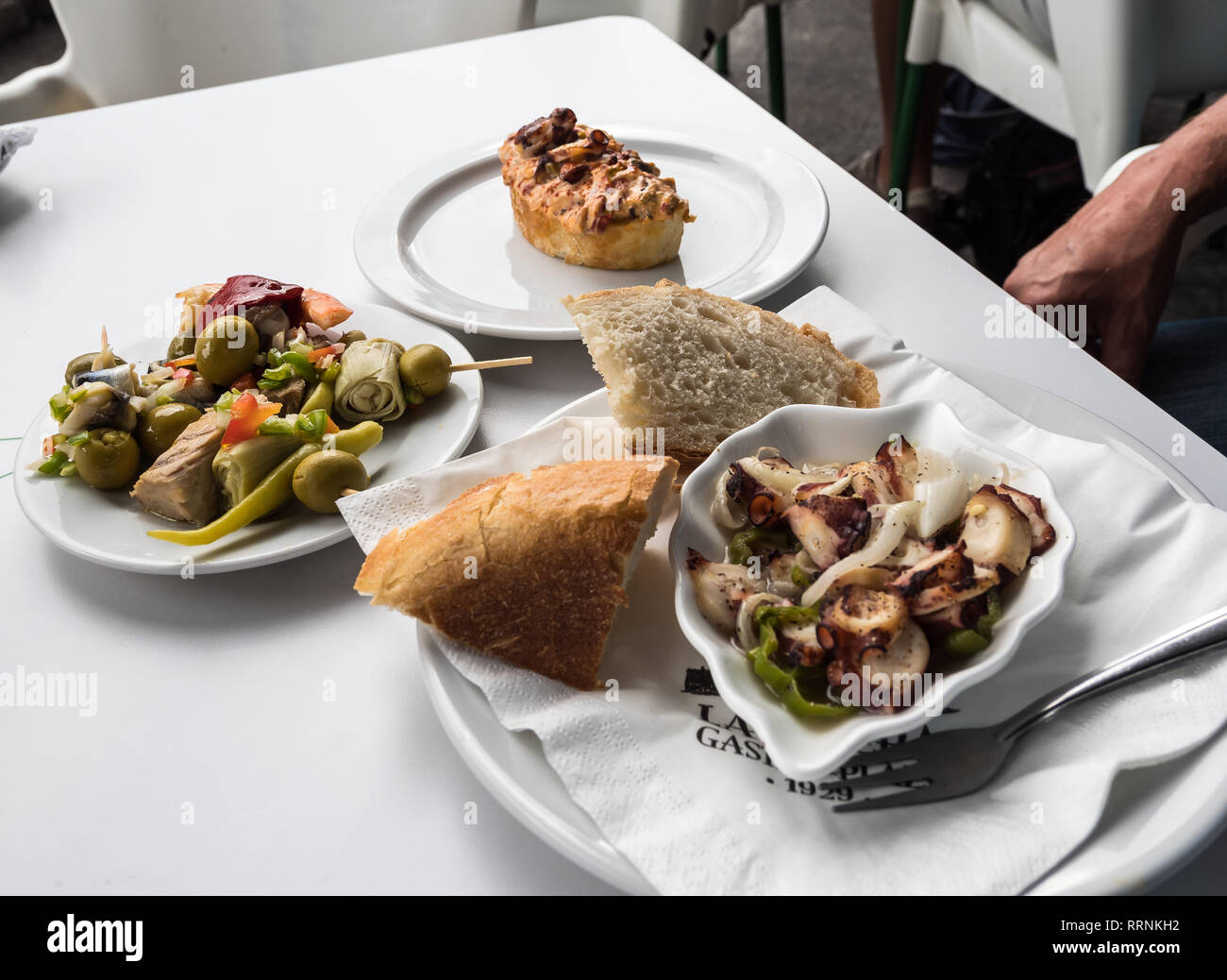 These food is called Pinchos and it was taken in the market called La ...