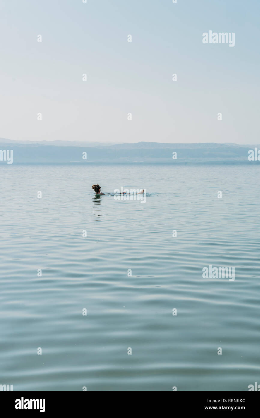 Man swimming on dead sea hi-res stock photography and images - Alamy