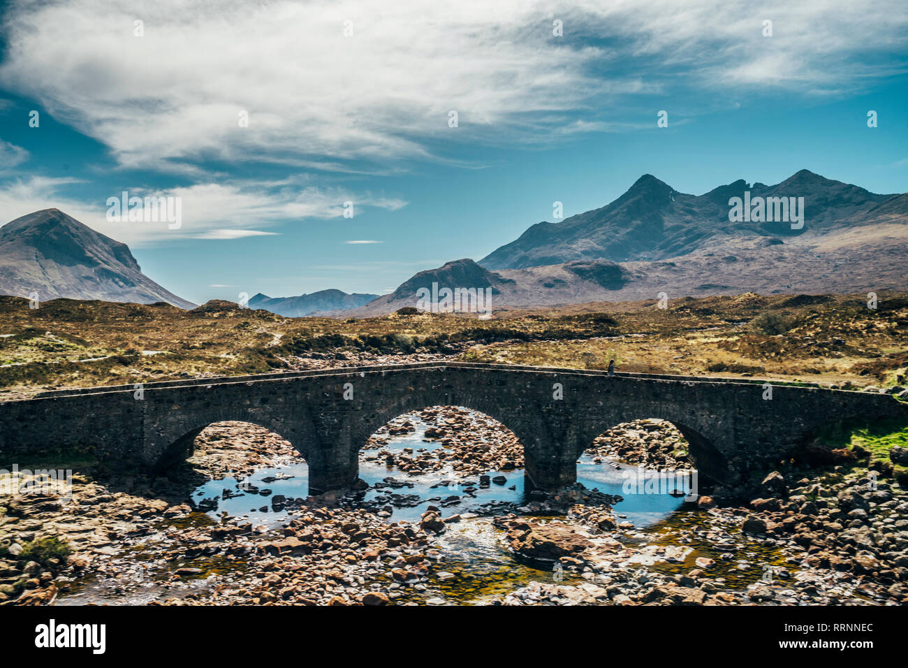 Bridge over remote craggy river, Isle of Skye, Scotland Stock Photo - Alamy