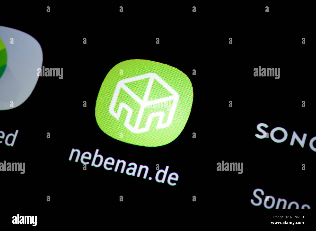 Smartphone, display, ext., nebenan.de, Display, App Stock Photo - Alamy Smartphone, display, ext., nebenan.de, Display, App Stock Photo - Alamy