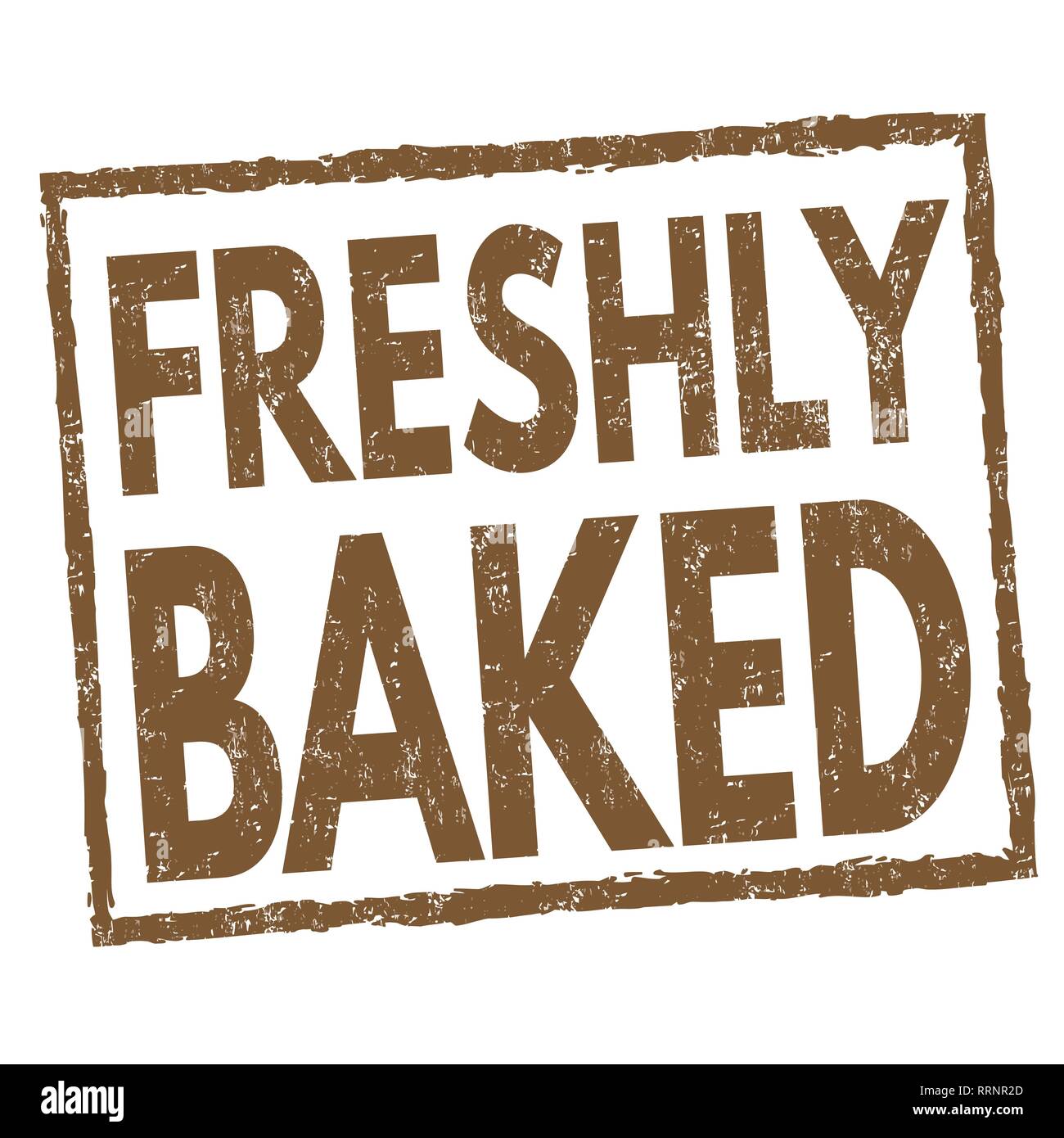 Freshly baked sign or stamp on white background, vector illustration ...