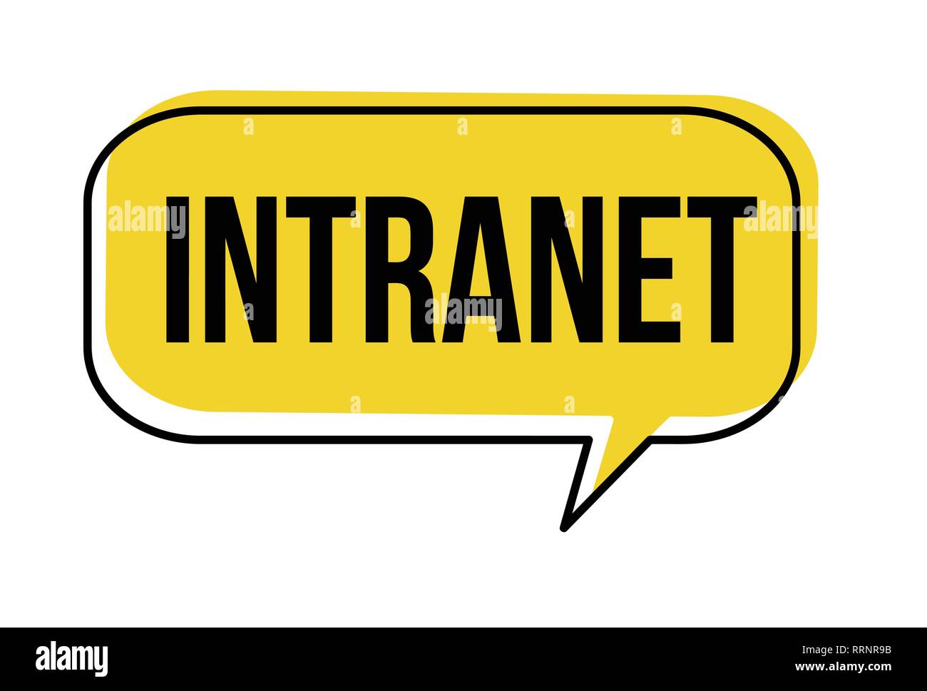 Intranet speech bubble on white background, vector illustration Stock ...