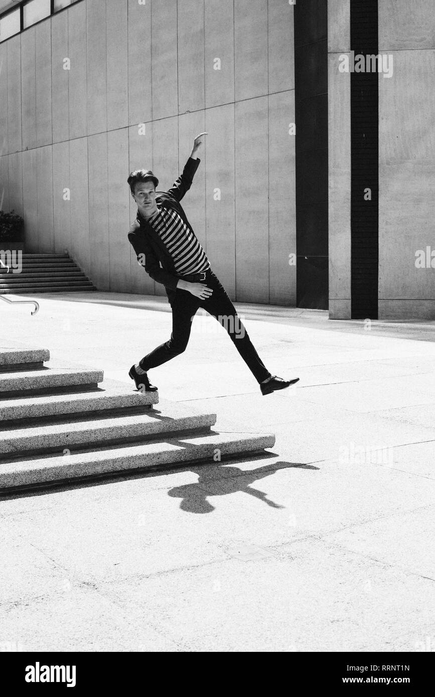 Stepping off step Black and White Stock Photos & Images - Alamy