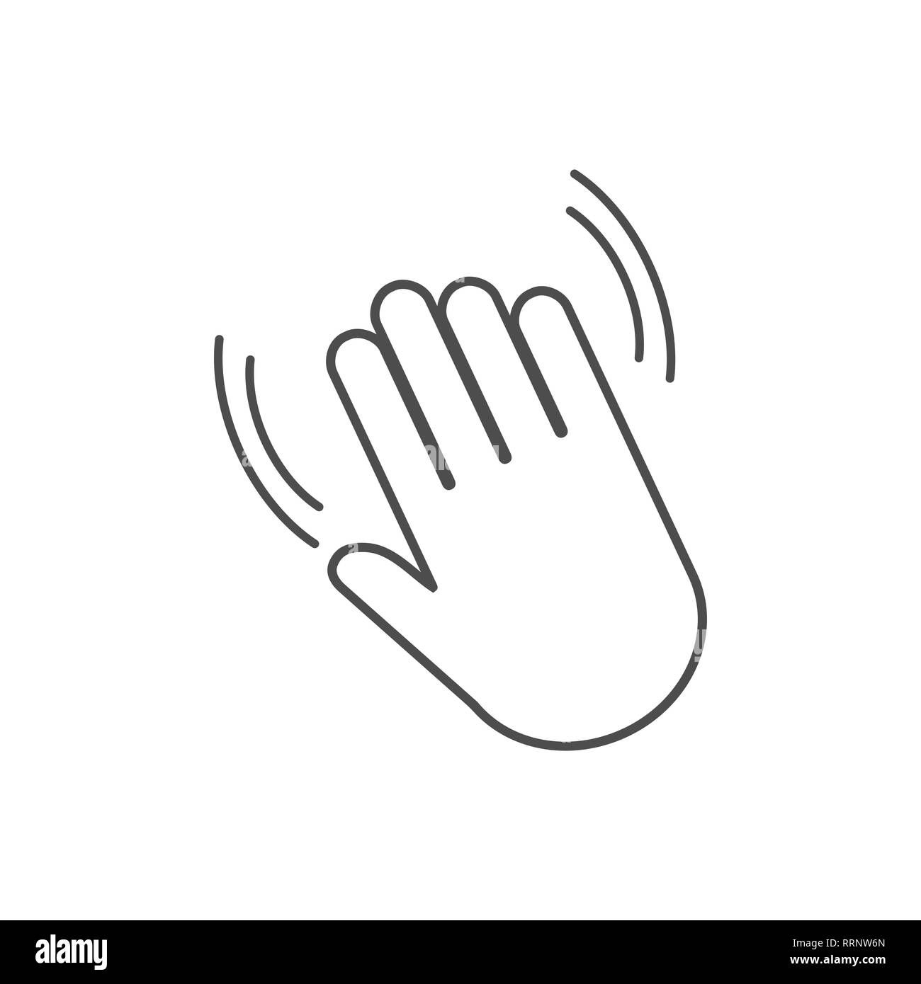 Wave hello vectors Cut Out Stock Images & Pictures - Alamy