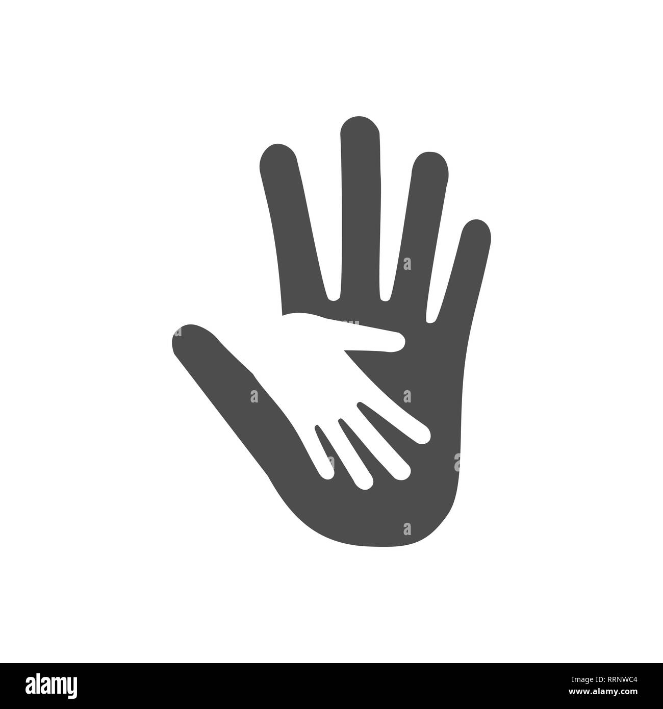 Hand, charity caring icon Vector flat Stock Vector Image & Art - Alamy