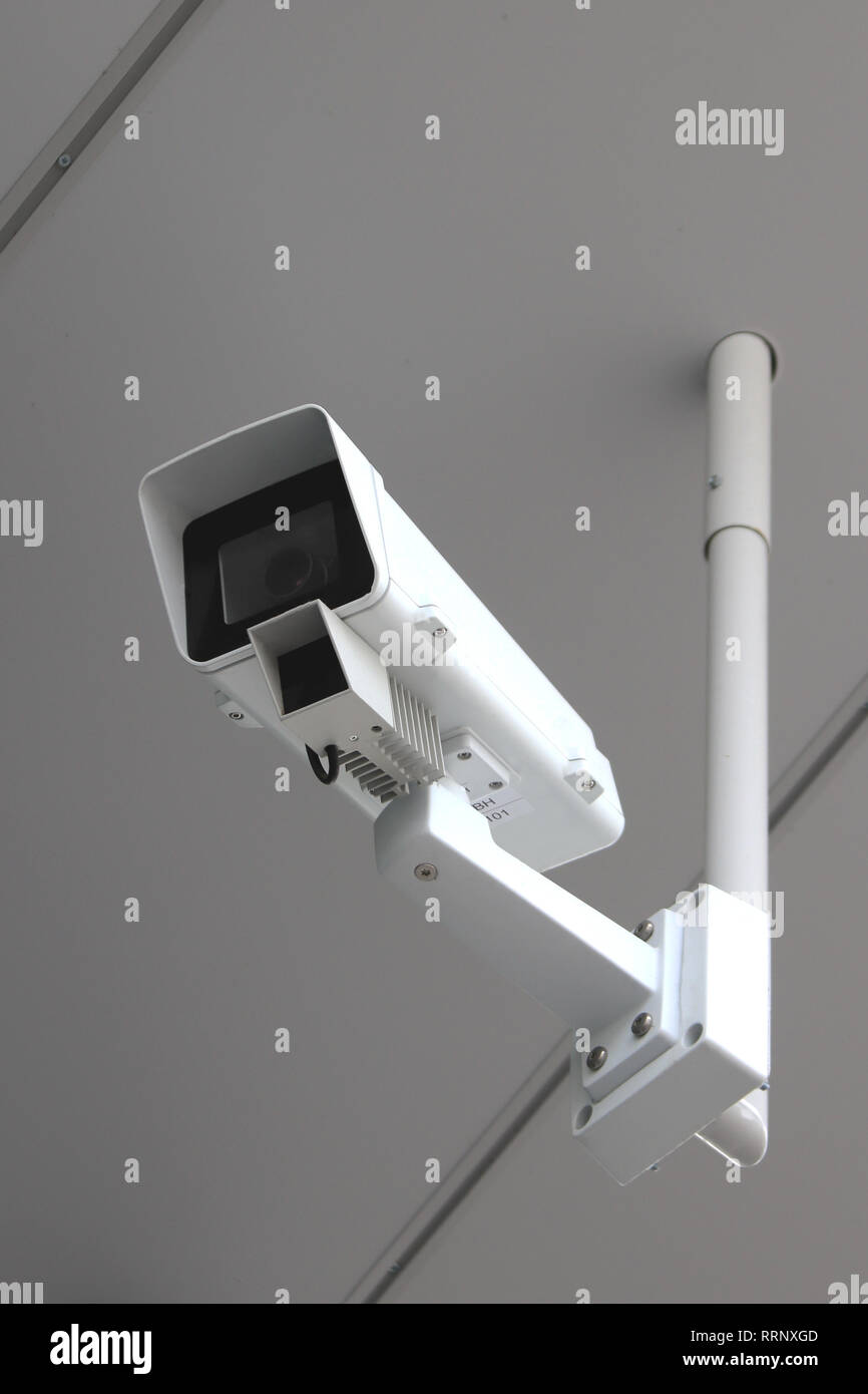 White street camera. Police protection guard monitoring Stock Photo - Alamy