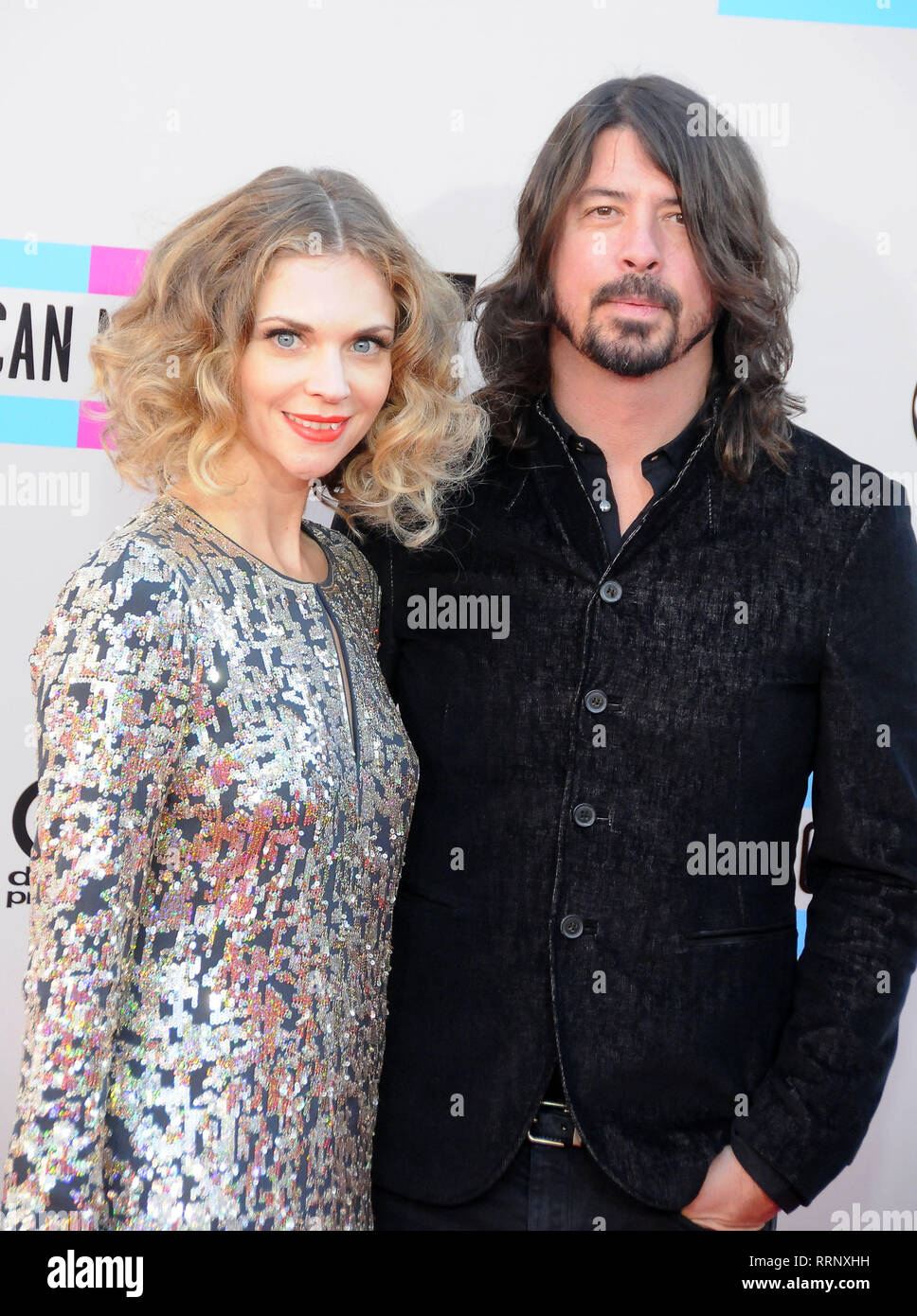 LOS ANGELES, CA - NOVEMBER 24: Singer Dave Grohl and wife Jordyn Blum ...