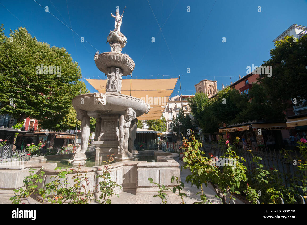 Europe, Spain, Andalucia, Granada, Poseidon fountain Stock Photo - Alamy