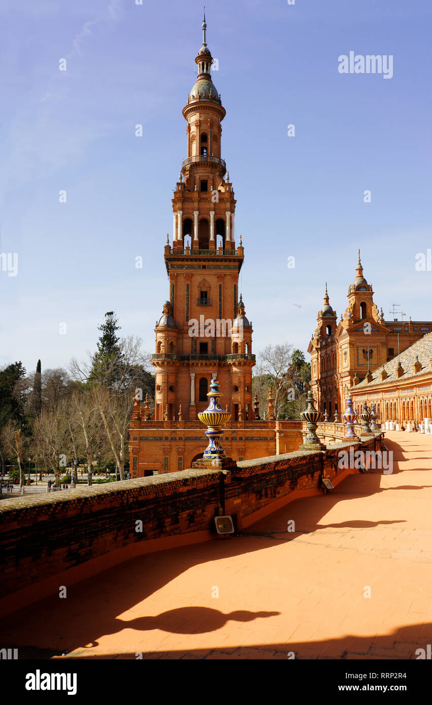 Plaza de España is a fine example of the Neo-Renaissance style. Seville ...