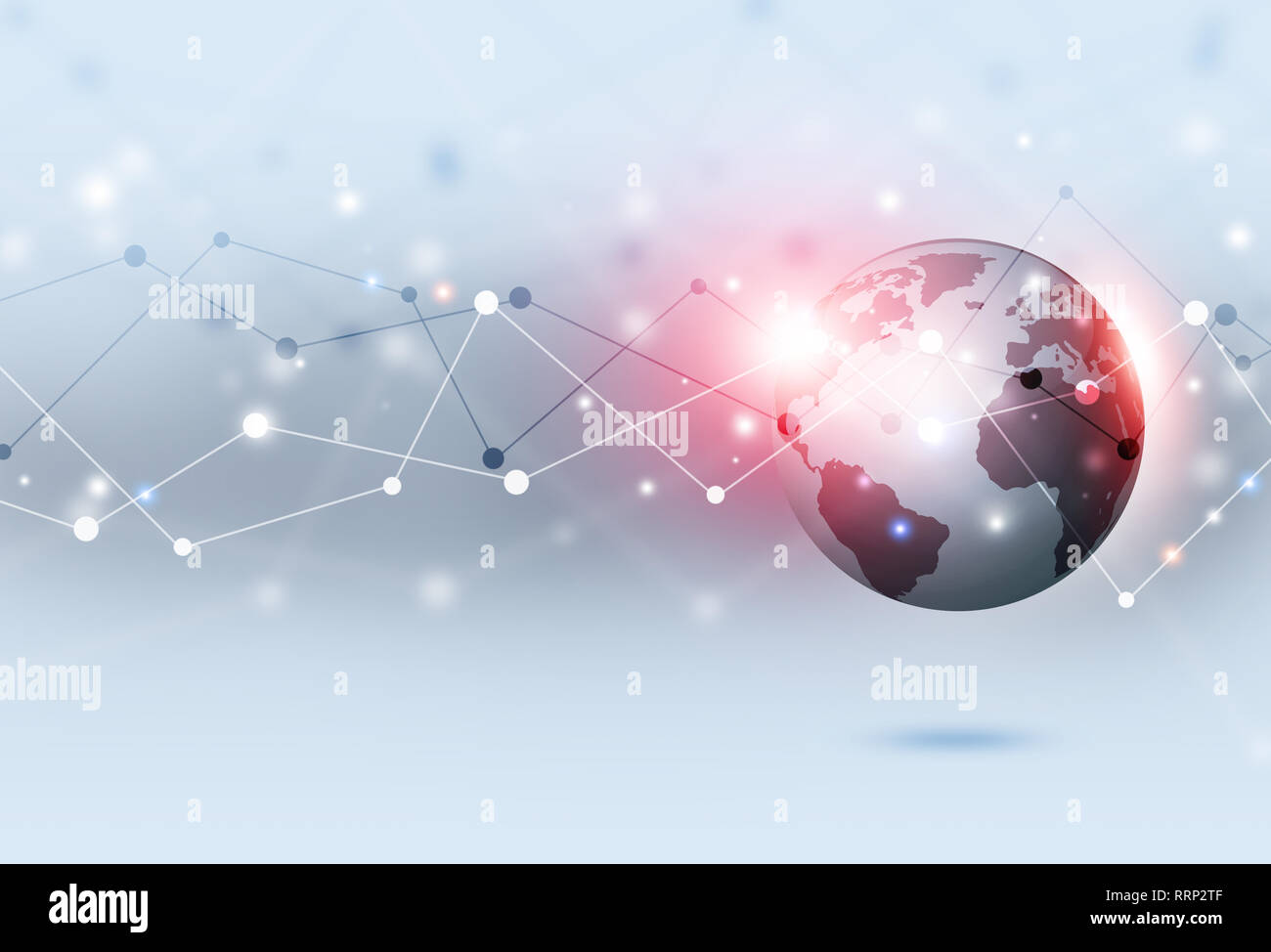 global contacts web technology connections bright background Stock ...