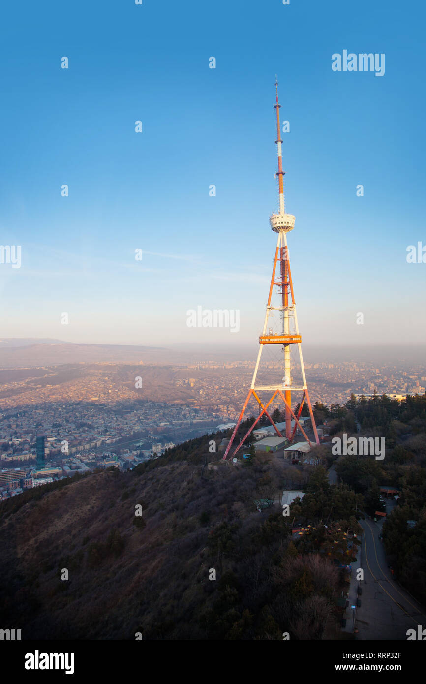 Geargia capital with mountains and evening sunset light Stock Photo - Alamy