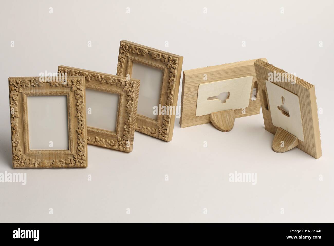 rotary miniature wooden frames cut for photographs or paintings ...