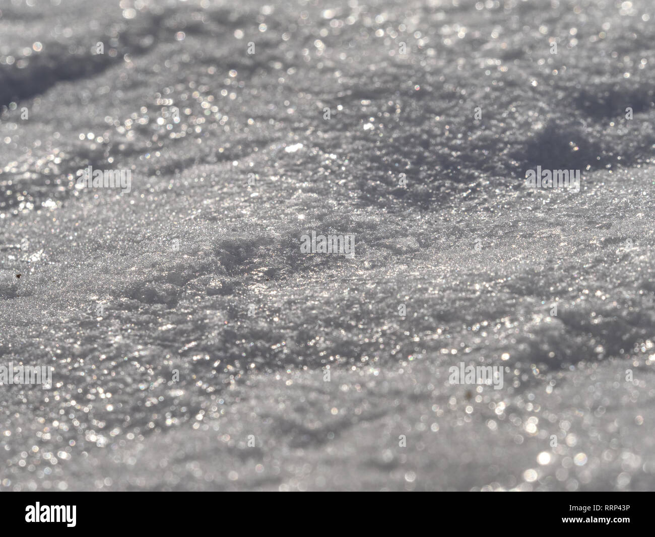 Sharp snow texture. Winter landscape, snow field sparkling in the sun ...