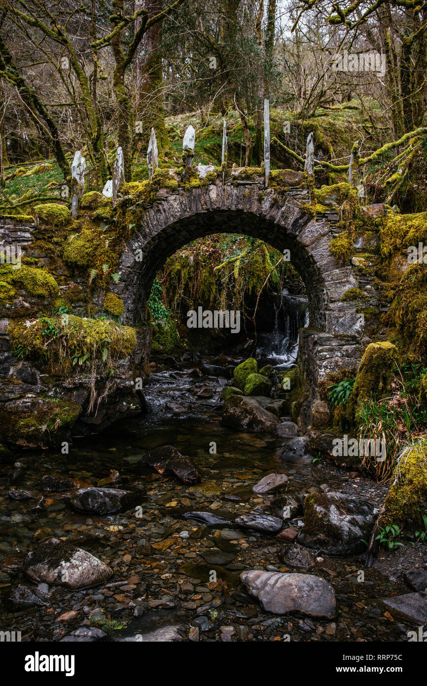 Old stone bridge Fairy Bridge in woodland, Scotland Stock Photo - Alamy