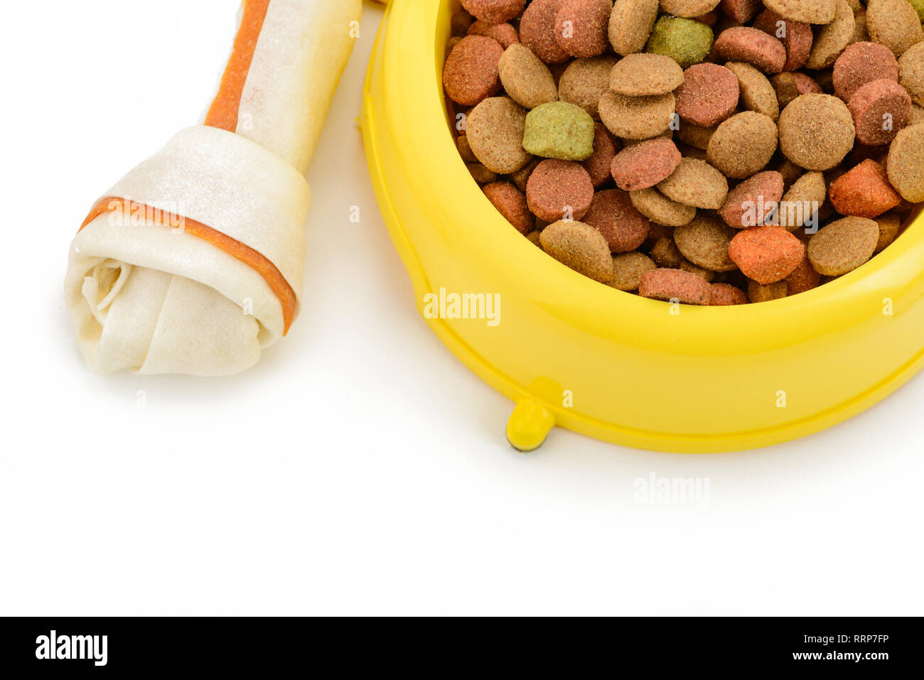 Dog bone and dry food Stock Photo - Alamy