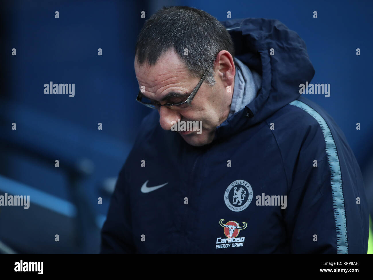Chelsea manager Maurizio Sarri Stock Photo - Alamy