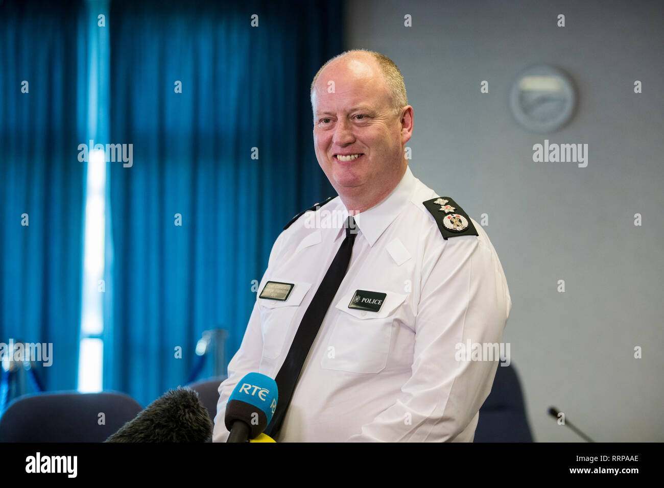 PSNI Chief Constable George Hamilton during a press conference at the ...