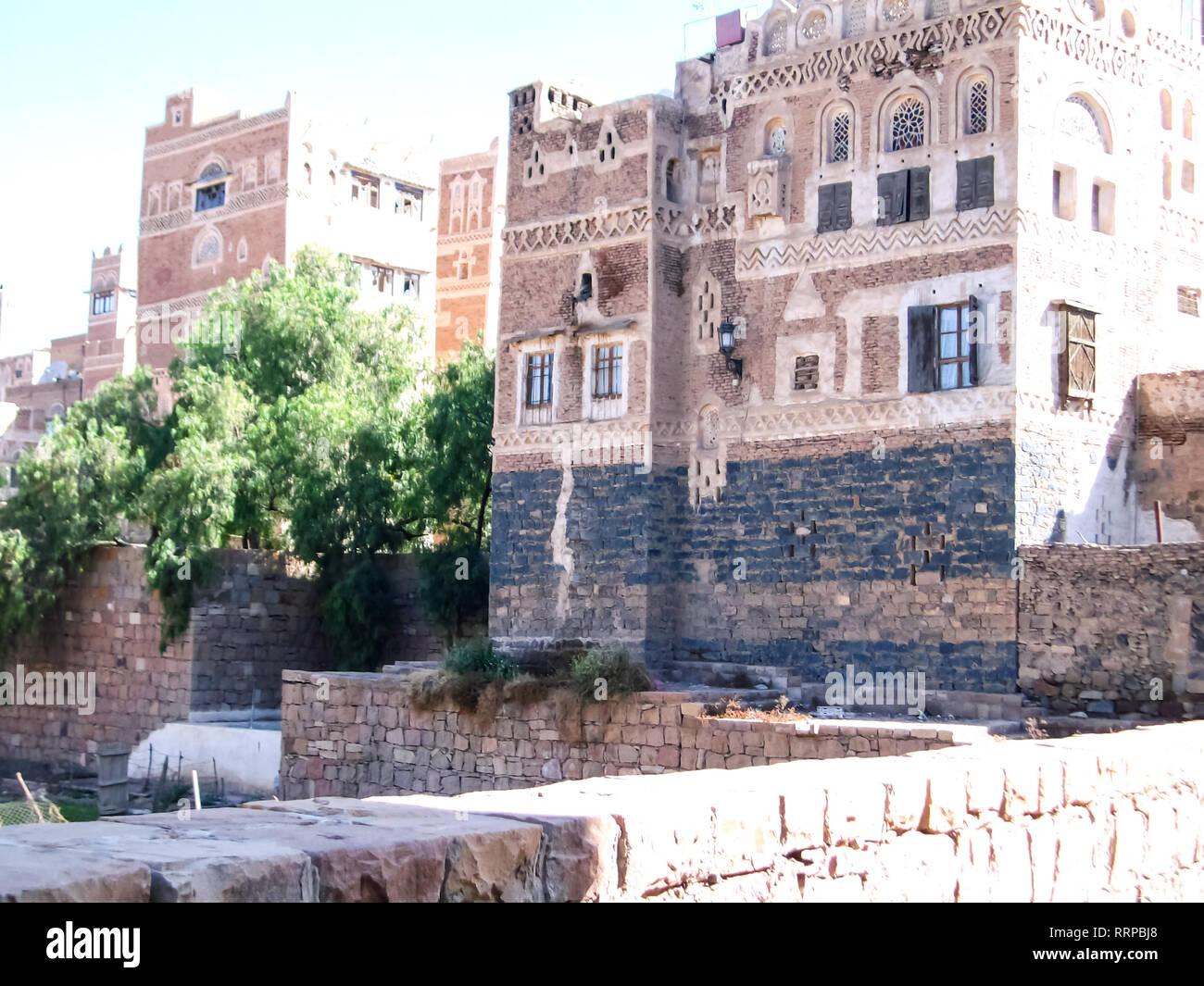 City of Sana'a, streets and buildings of the city in Yemen, sights and ...