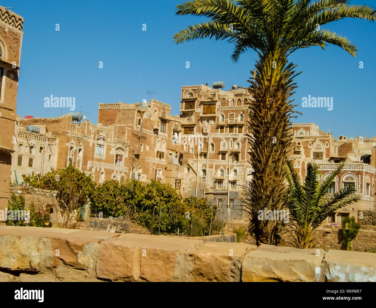 City of Sana'a, streets and buildings of the city in Yemen, sights and ...