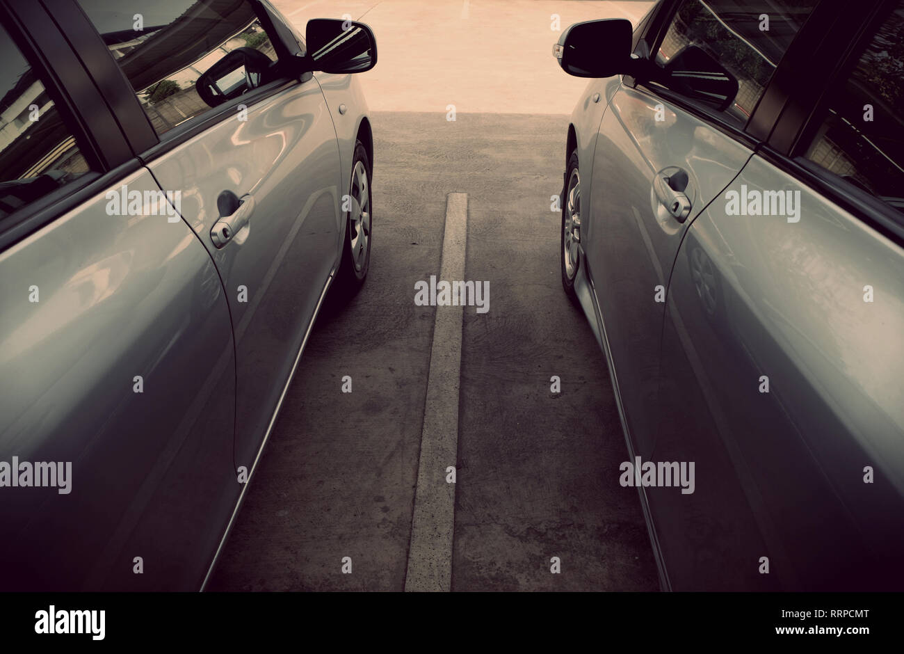 The image of Car parking in car park on daytime Stock Photo - Alamy