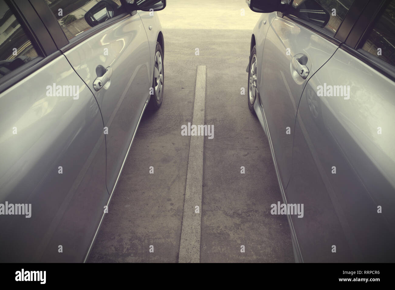 The image of Car parking in car park on daytime Stock Photo - Alamy