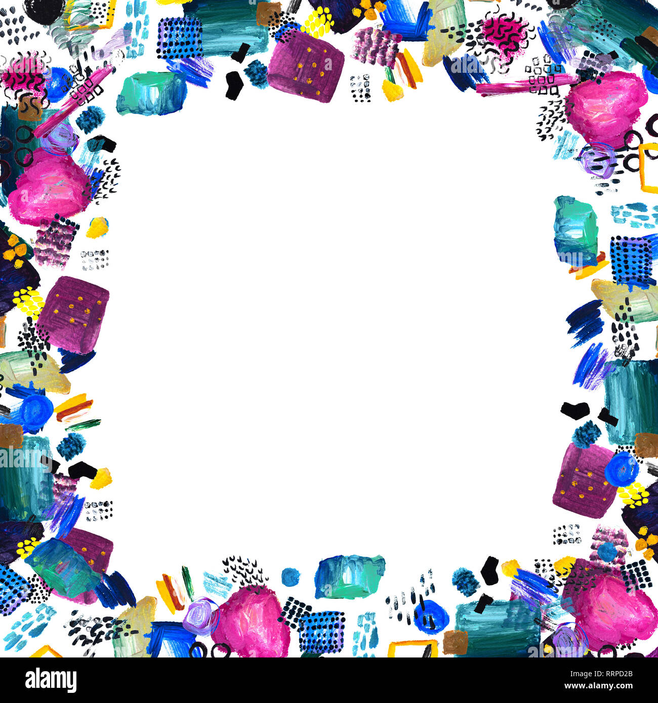 Hand drawn border and place for your text Stock Photo - Alamy