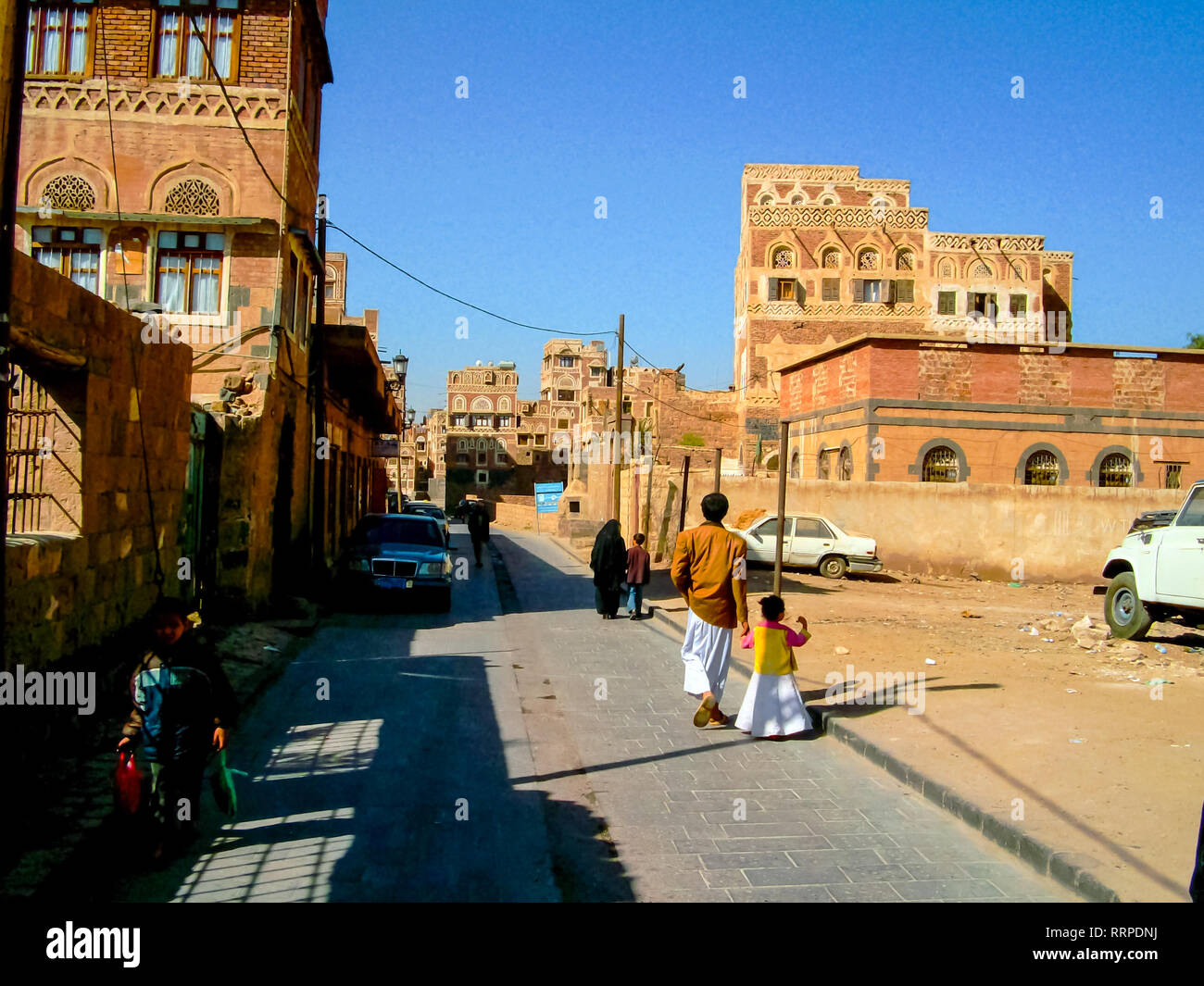 Sana'a, Yemen - May 12, 2015: City of Sana'a, streets and buildings of ...