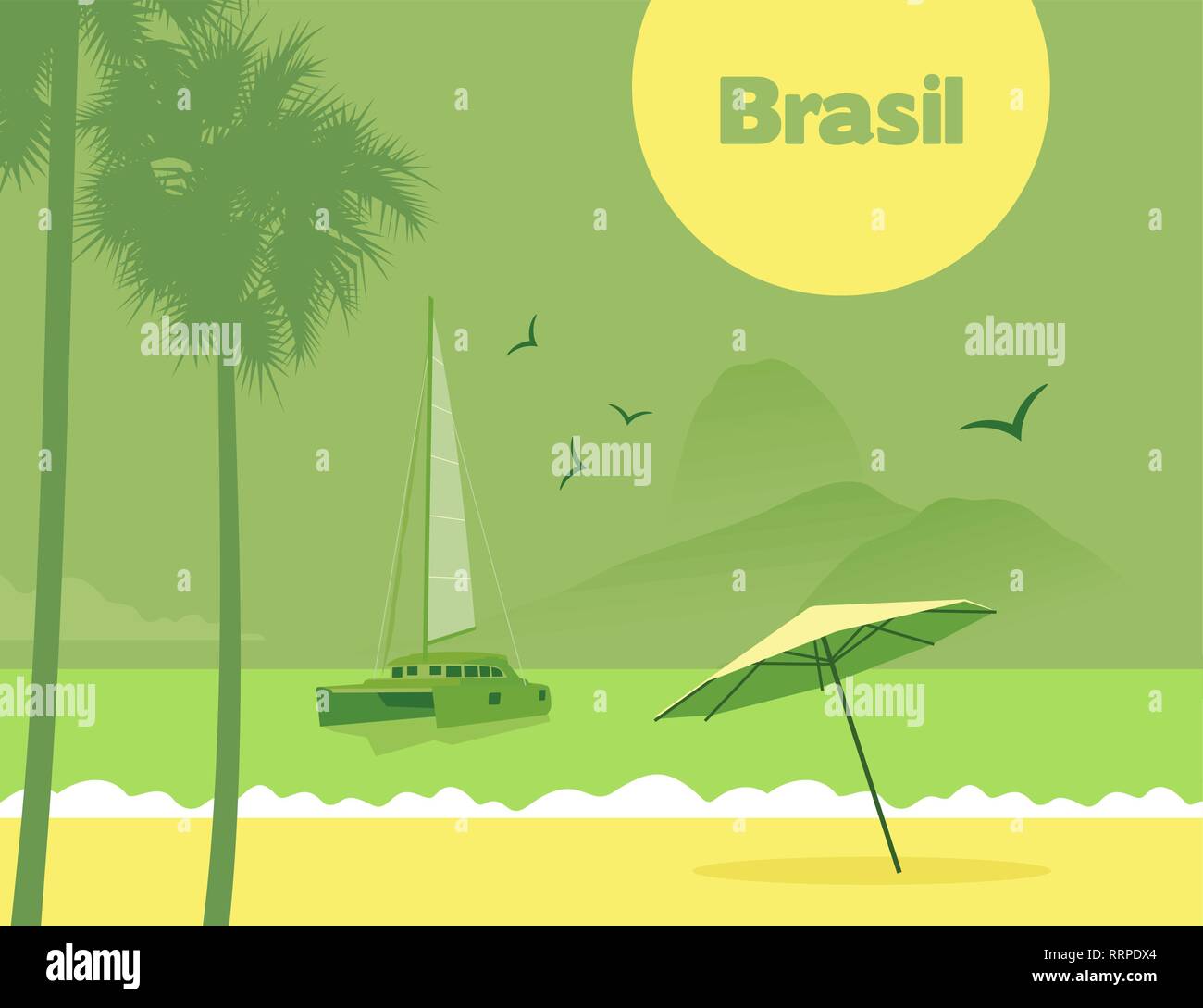 Beaches of Brazil Stock Vector Image & Art - Alamy