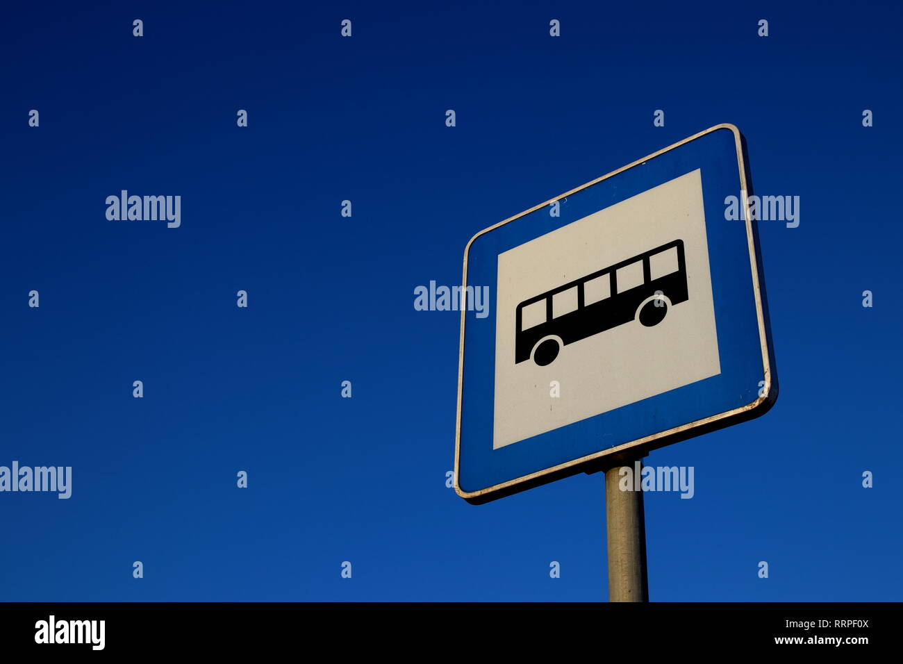Pedestrian blue and yellow street sign hi-res stock photography and ...