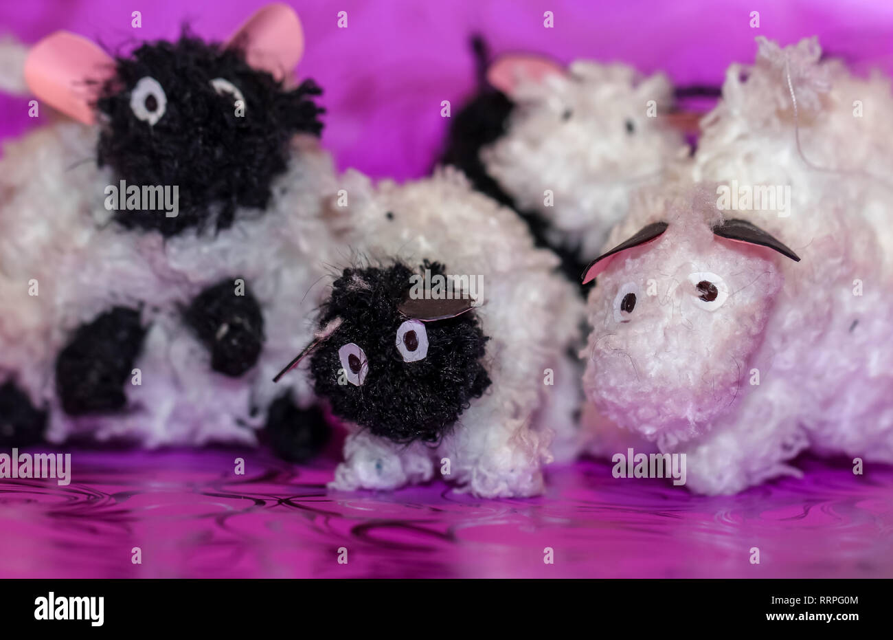 tinker handmade wool sheep creative work Stock Photo - Alamy