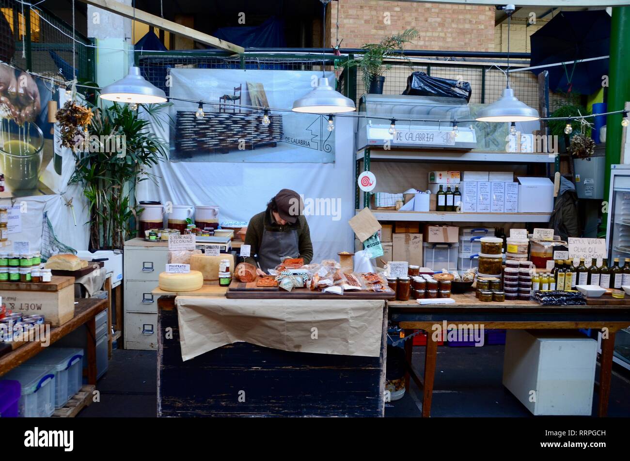 de calabria italian deli in borough market london UK Stock Photo - Alamy