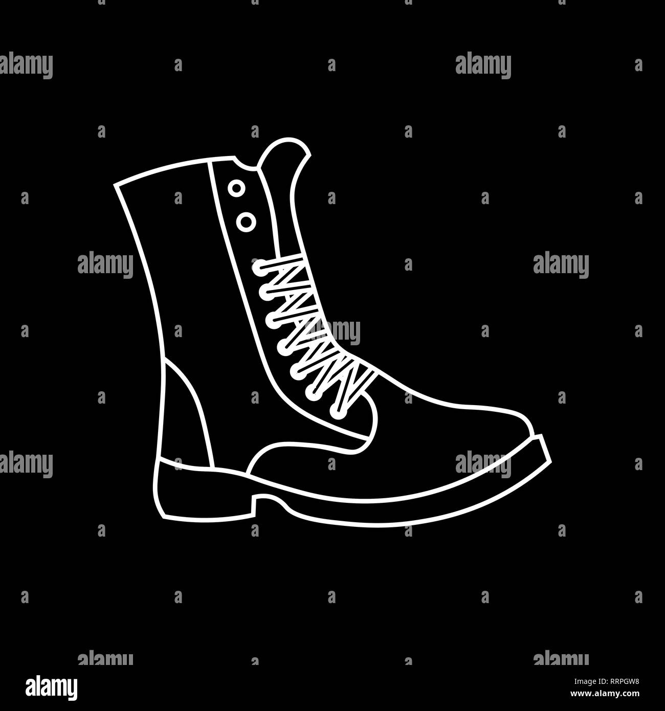 military shoes icon. Boot isolated vector icon, working boot icon, men ...